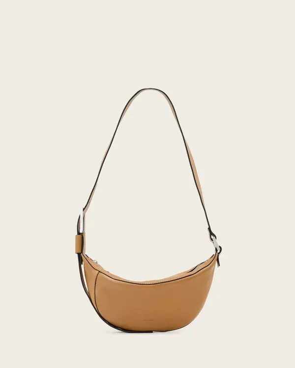 ALLSAINTS Luna Slouchy Leather Crossbody Bag - Toffee Brown