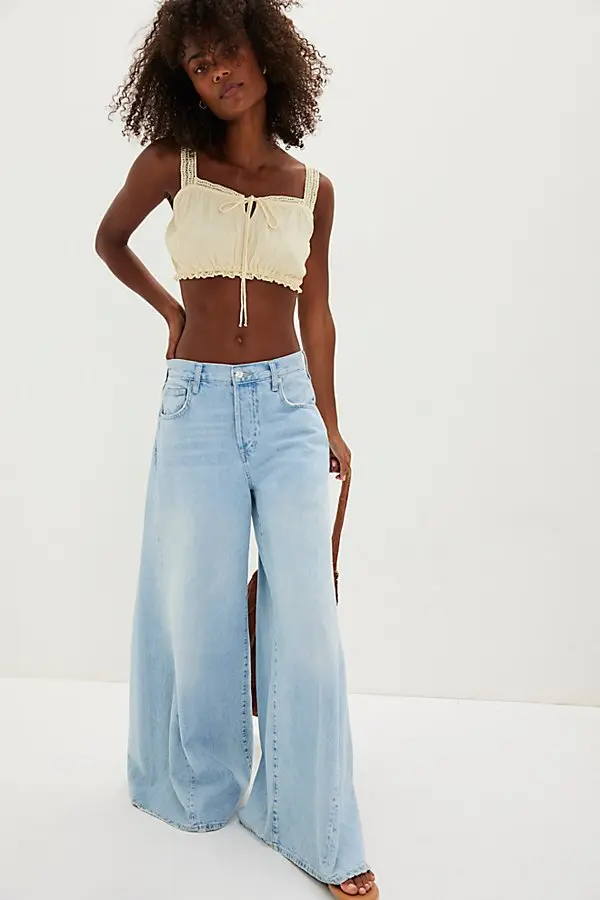 Free People Staying Local Blouson Top - Custard Vanilla