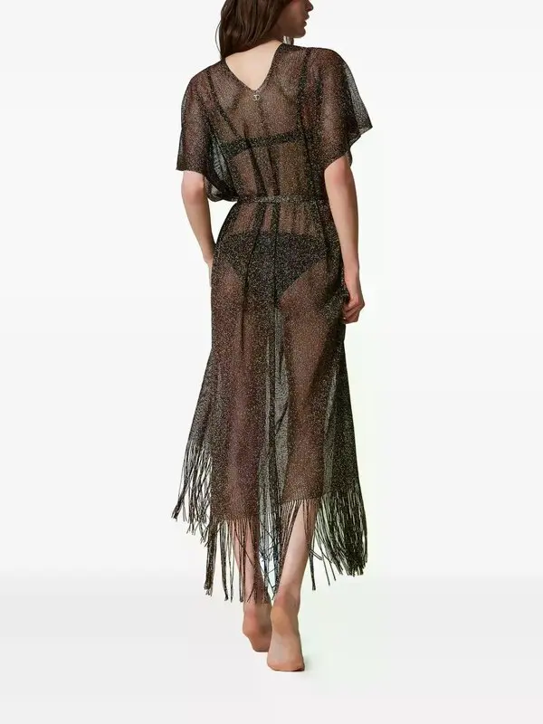 TWINSET Fringed Sheer Dress