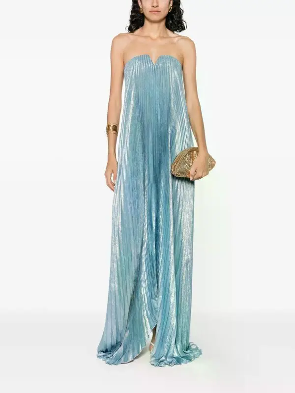 L'IDEE Pleated Gown - Blue