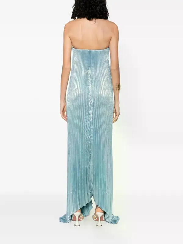 L'IDEE Pleated Gown - Blue