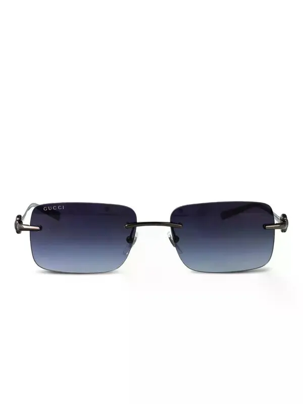Gucci Rectangle-frame Sunglasses - Grey