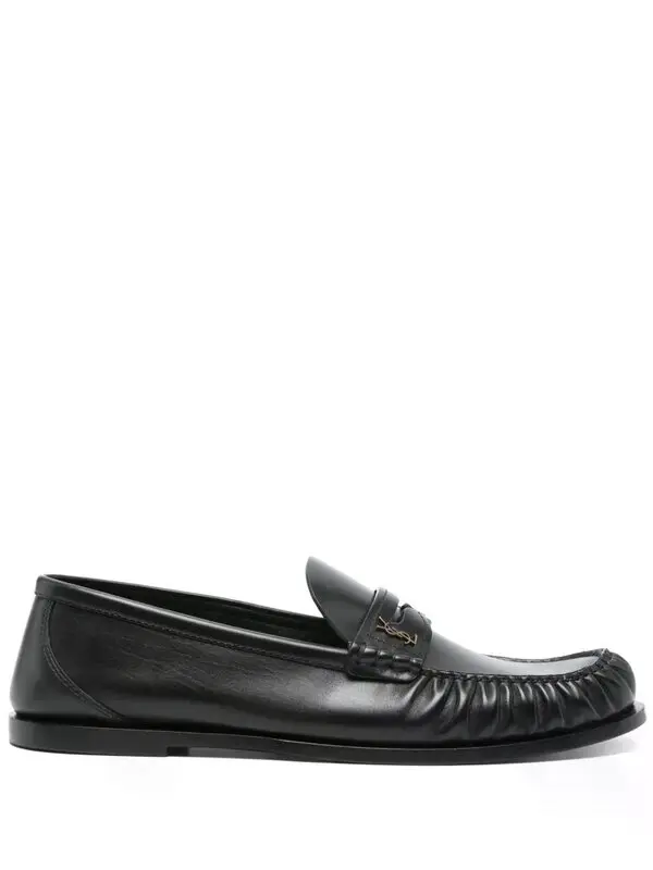 Saint Laurent Leather Loafers - Black