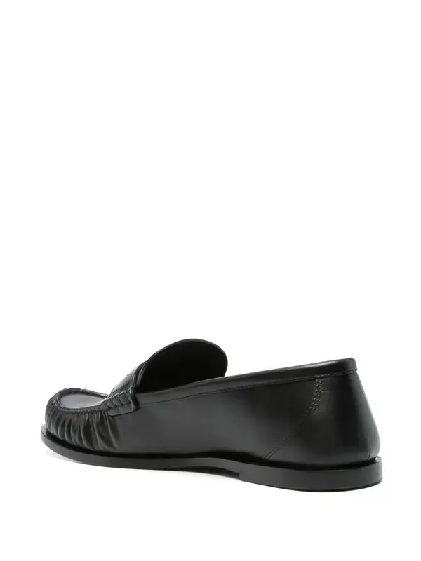 Saint Laurent Leather Loafers - Black