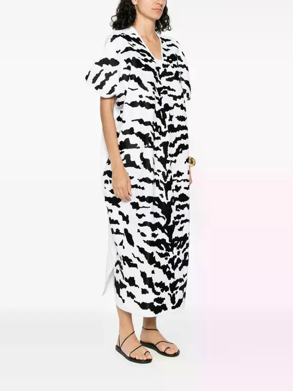 PIPPA HOLT Zebra-panel Midi Dress