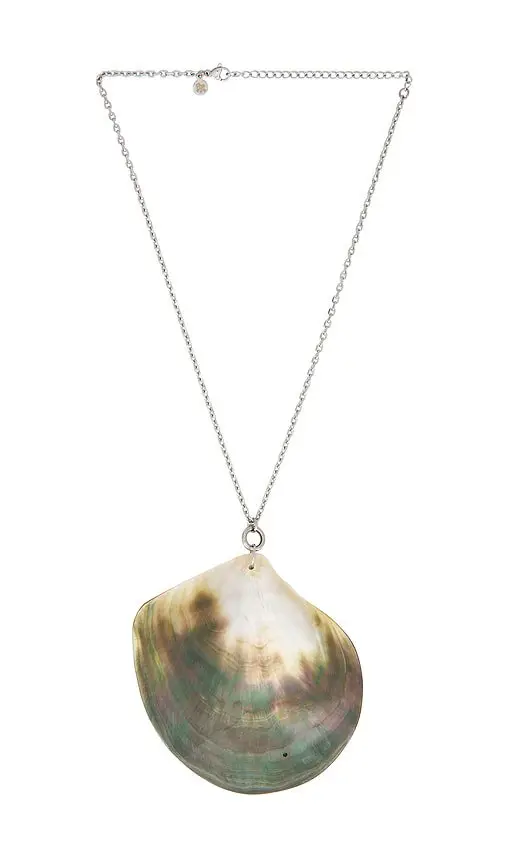 PETIT MOMENTS Abalone Shell Pendant Necklace - Silver