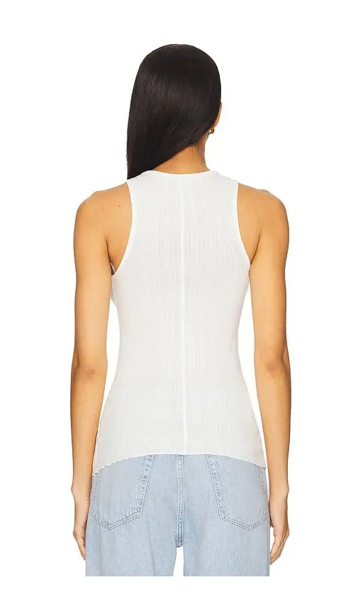 Free People Ribbed Lace Trim Tank