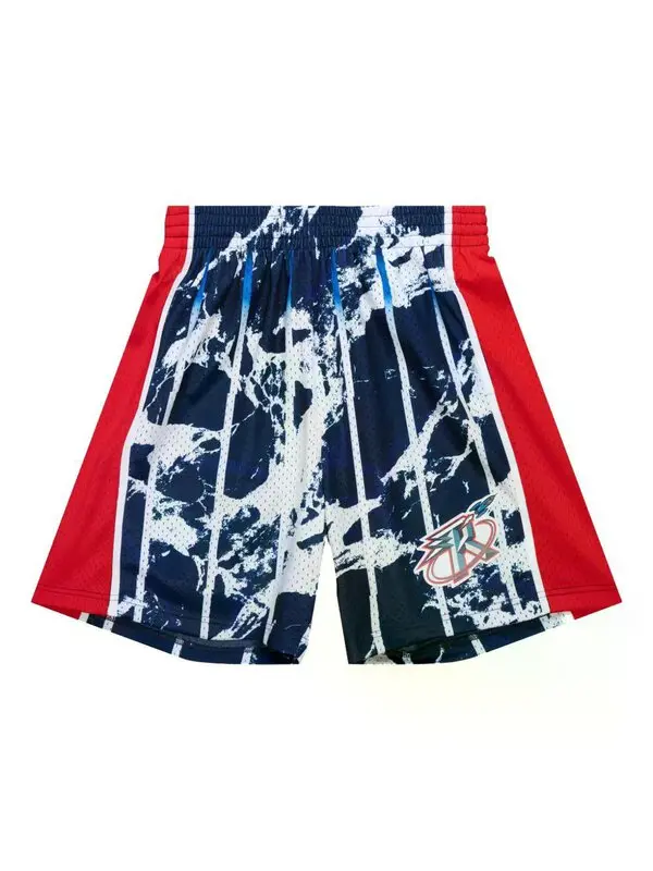 Mitchell & Ness Nba Houston Rockets 1996 Team Marble Swingman Shorts - Blue