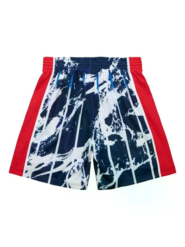 Mitchell & Ness Nba Houston Rockets 1996 Team Marble Swingman Shorts - Blue
