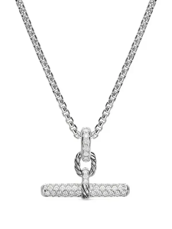 David Yurman Dy Madison Diamond Necklace - Silver