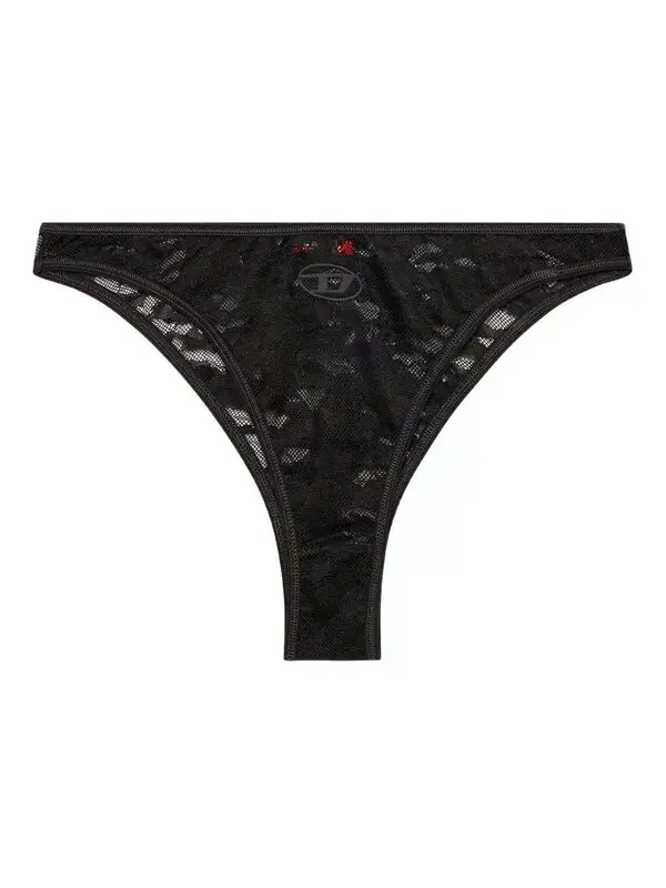 DIESEL® Punchy-utlt Lace-detail Thong - Black