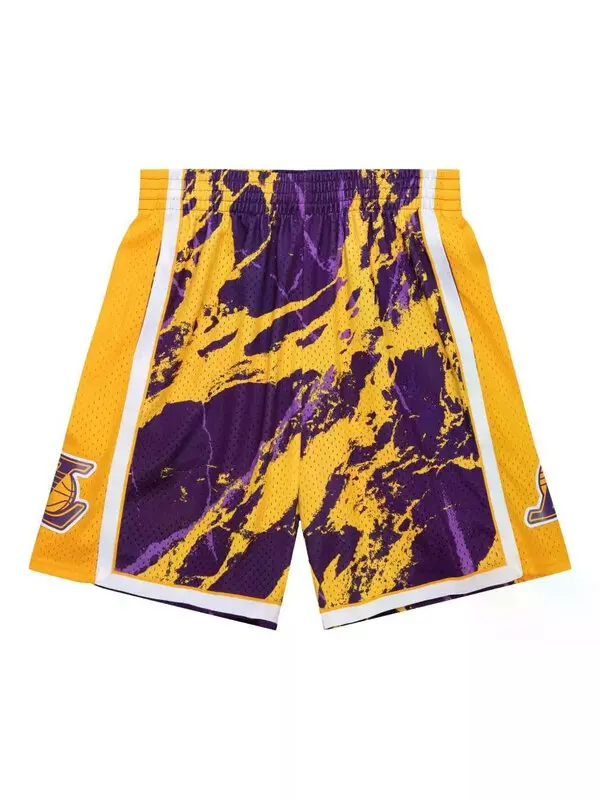 Mitchell & Ness Nba La Lakers 2009 Team Marble Swingman Shorts - Purple