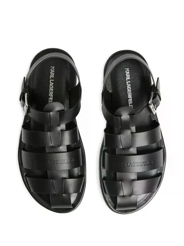 Karl Lagerfeld Leather Caged Sandals