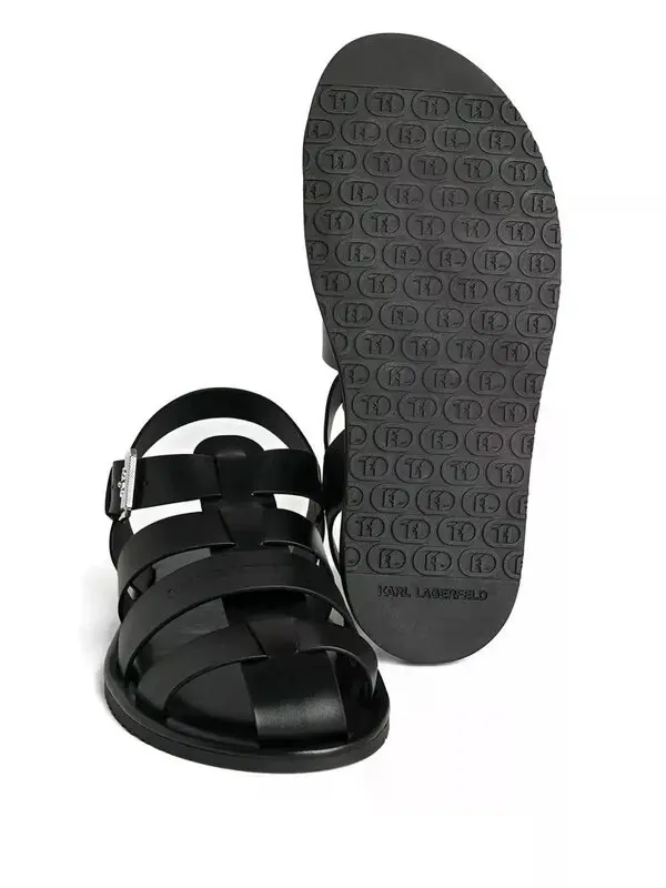 Karl Lagerfeld Leather Caged Sandals