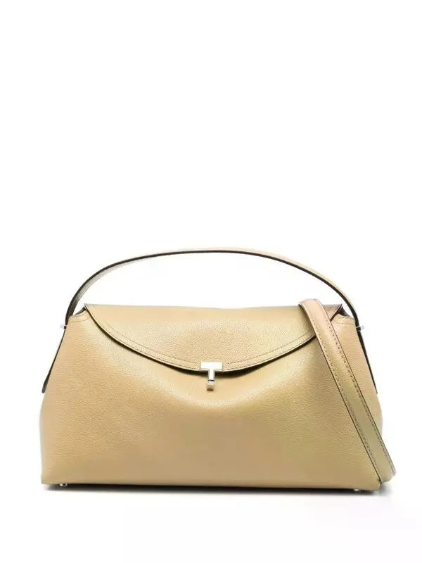 TOTEME T-lock Leather Handle Bag - Neutrals