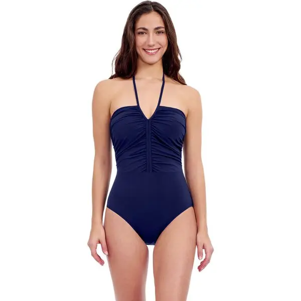GOTTEX Tutti Frutti Bandeau One Piece - Navy