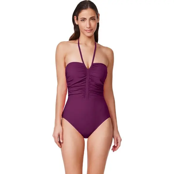 GOTTEX Tutti Frutti Bandeau One Piece - Wine