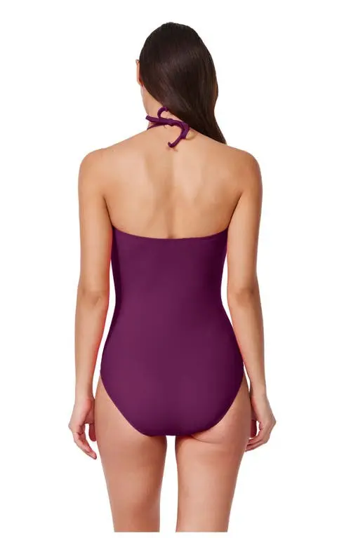 GOTTEX Tutti Frutti Bandeau One Piece - Wine