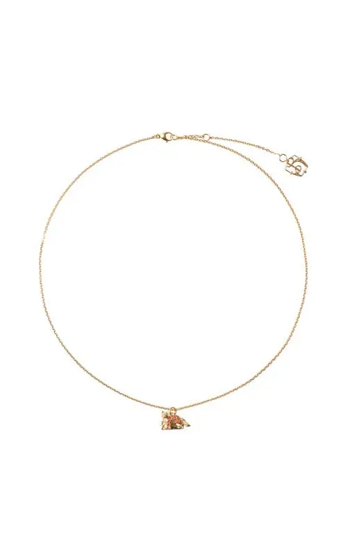 Burberry Fox Charm Necklace - Gold/red/silver/clear