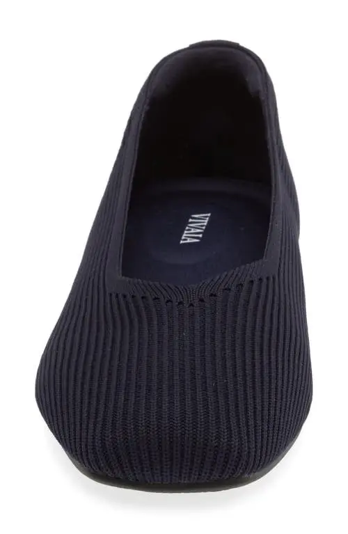 Vivaia Margot 2.0 Square-toe V-cut Flats - Navy