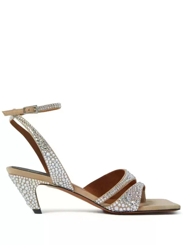 Stella McCartney Rhinestone-embellished Sandals - Neutrals