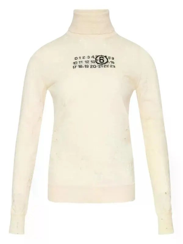 MAISON MARGIELA Numbers-motif Sweater - Neutrals