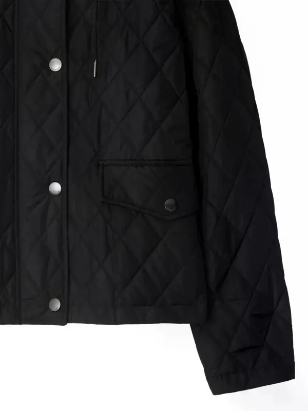 Burberry Quilted Hooded Jacket - Black