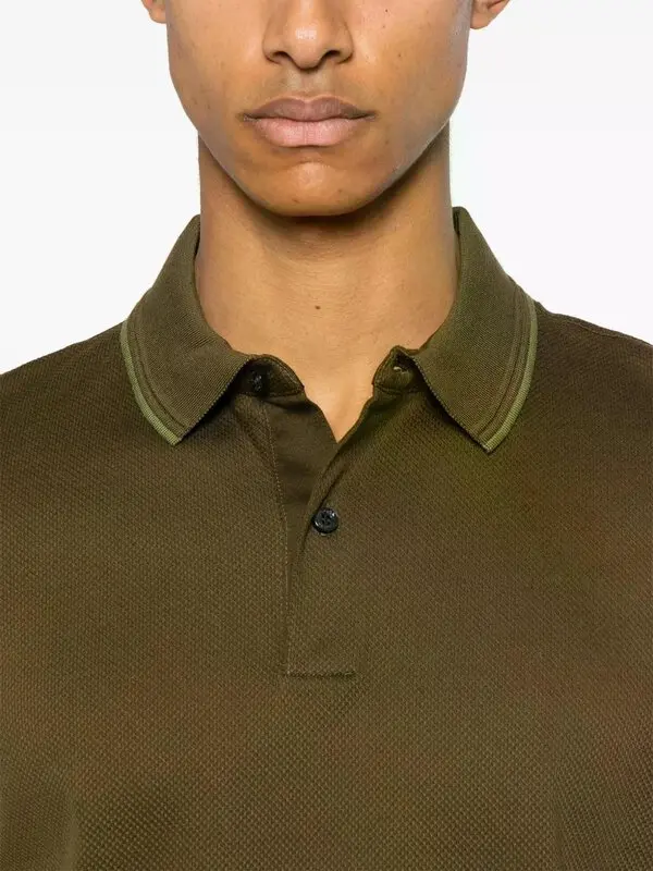 BOSS Textured Polo Shirt - Green