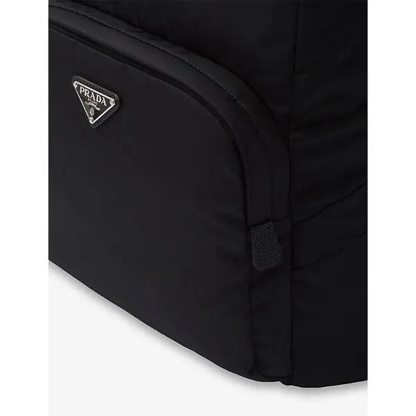 Prada Re-nylon Logo Backpack - Black