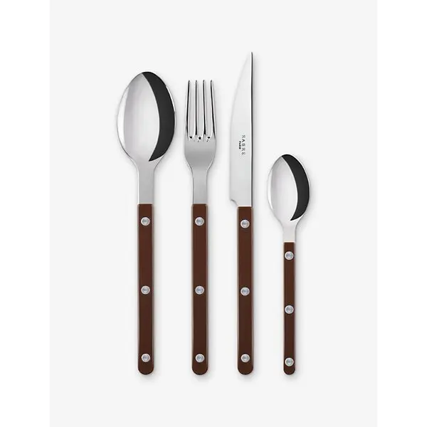 SABRE Bistrot 24-pieces Stainless-steel Set - Chocolat
