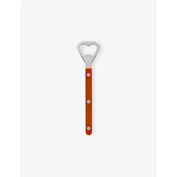 SABRE Engraved Stainless-steel Teak Bottle Opener - Orange