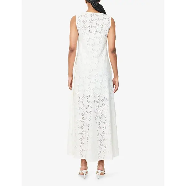 chinese dress ladies MINA STRAW CUPRO LACE DRESS – DISSH main image 0