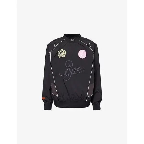 A BATHING APE Multi Logo Relaxed-fit Woven Sweatshirt
