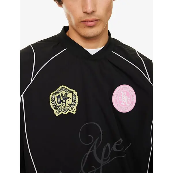 A BATHING APE Multi Logo Relaxed-fit Woven Sweatshirt