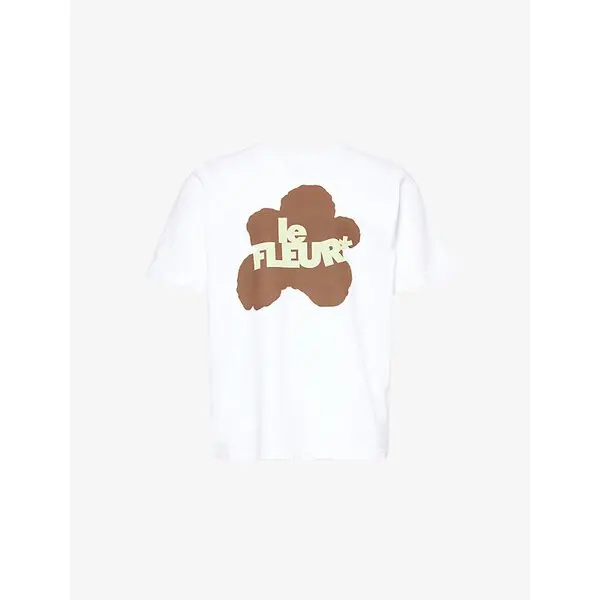 GOLF LE FLEUR Fleur Logo Short-sleeve Cotton-jersey T-shirt - White