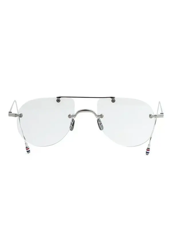 Thom Browne Round-frame Glasses - Silver