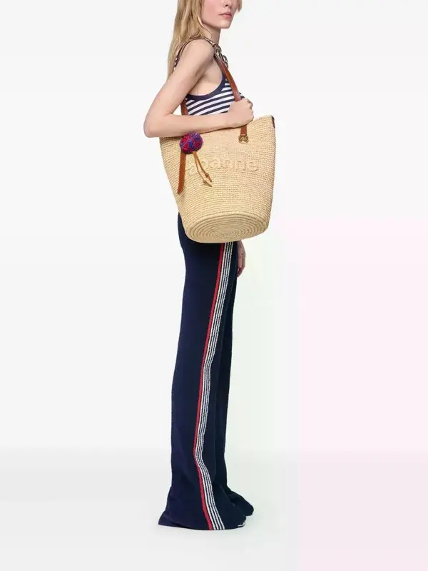 Rabanne Woven Raffia Tote Bag