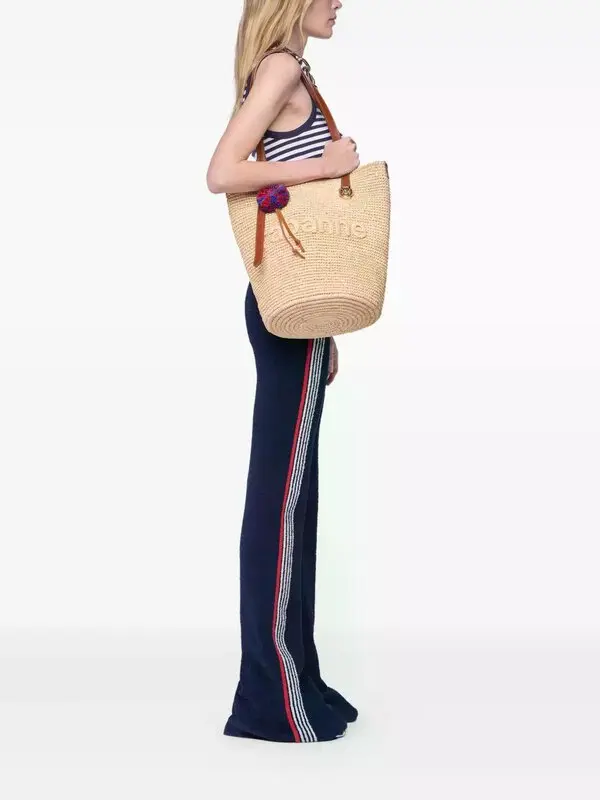 Rabanne Woven Raffia Tote Bag