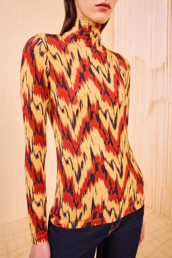 Ulla Johnson Aurelia Long-sleeve Top - Carnelian