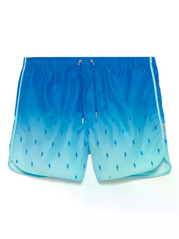 Neil Barrett Micro Bolts Swim Shorts - Blue