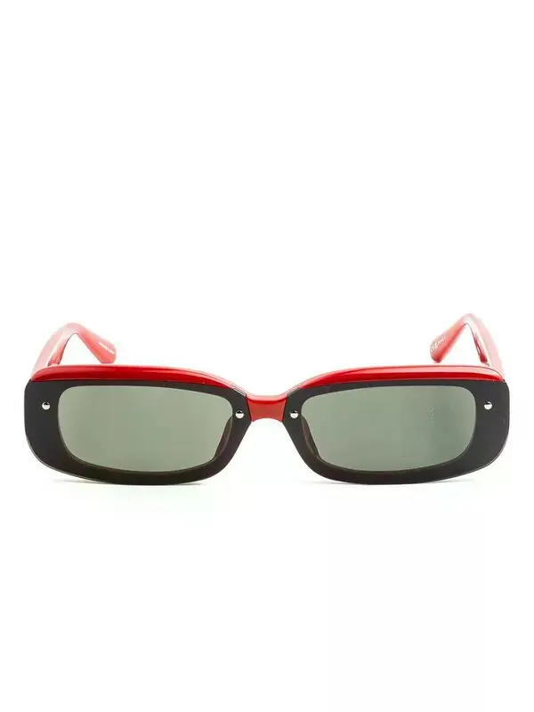Linda Farrow Rectangle-frame Sunglasses - Red
