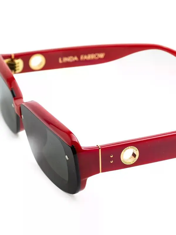 Linda Farrow Rectangle-frame Sunglasses