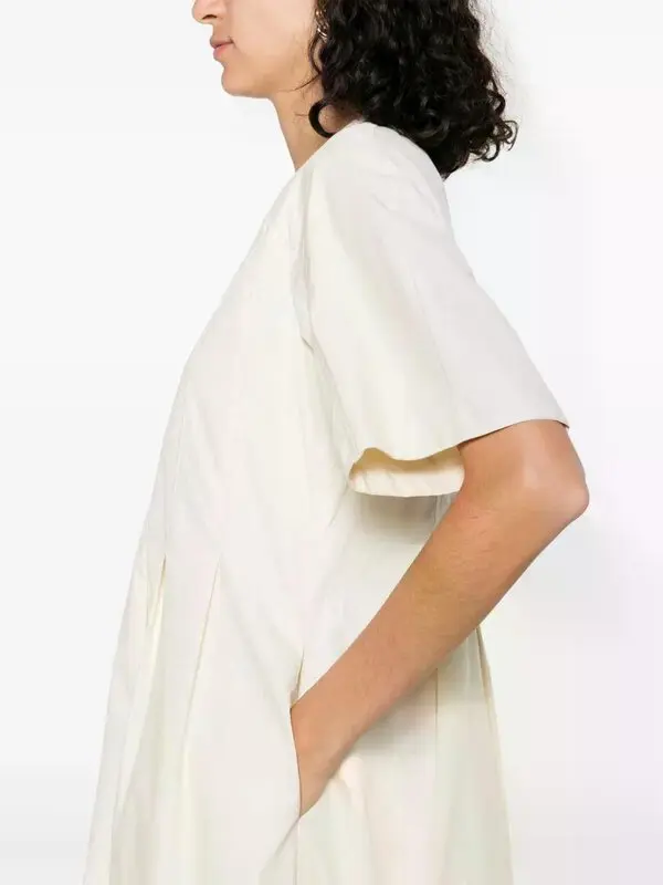 fit and flare white mini dress Aspen Puff Sleeve Eyelet Mini Dress
