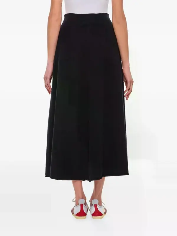 Extreme Cashmere High-waisted Draped Skirt - Black