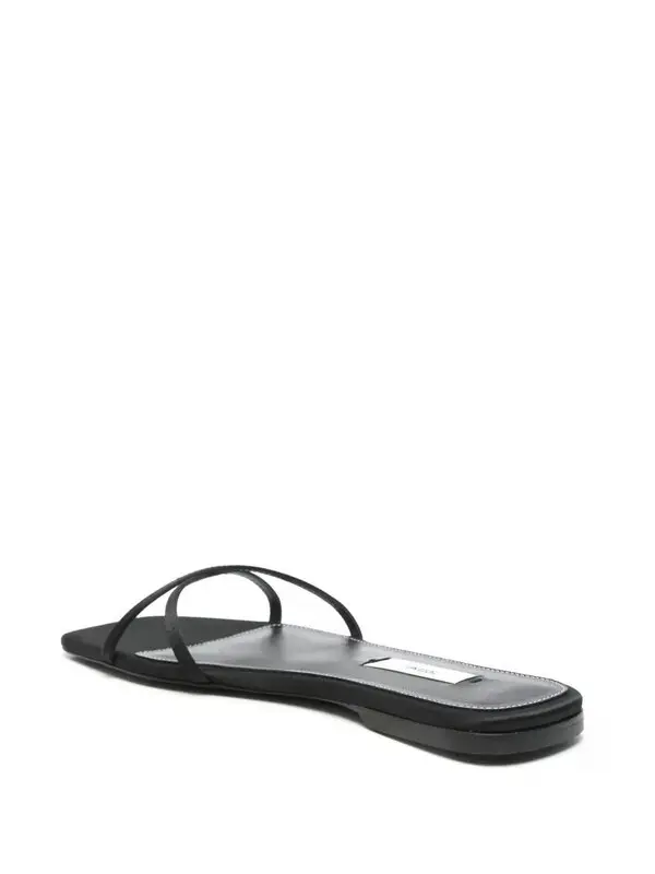 TOTEME Satin Crossover Sandals - Black