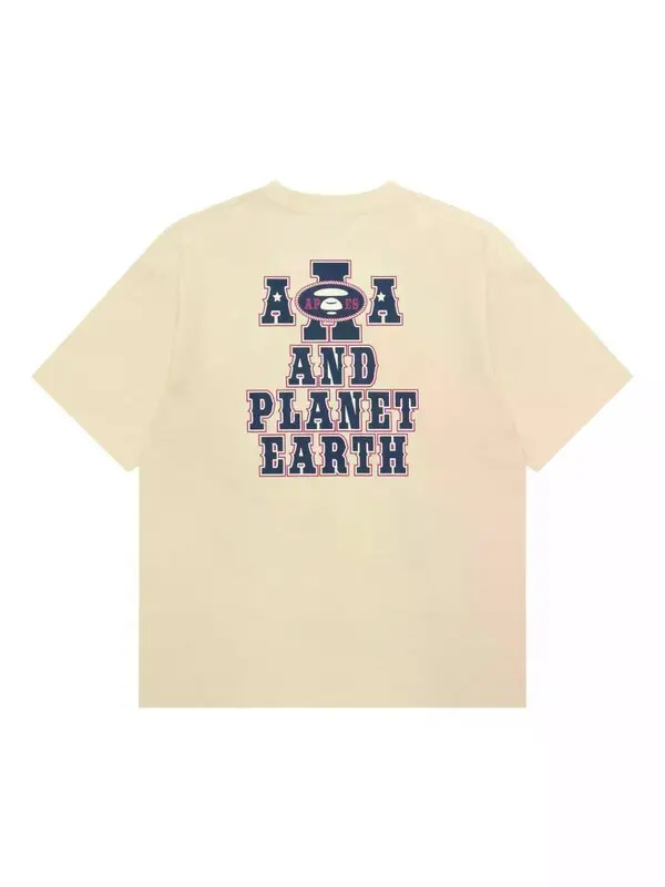 A BATHING APE Logo-print T-shirt - Neutrals