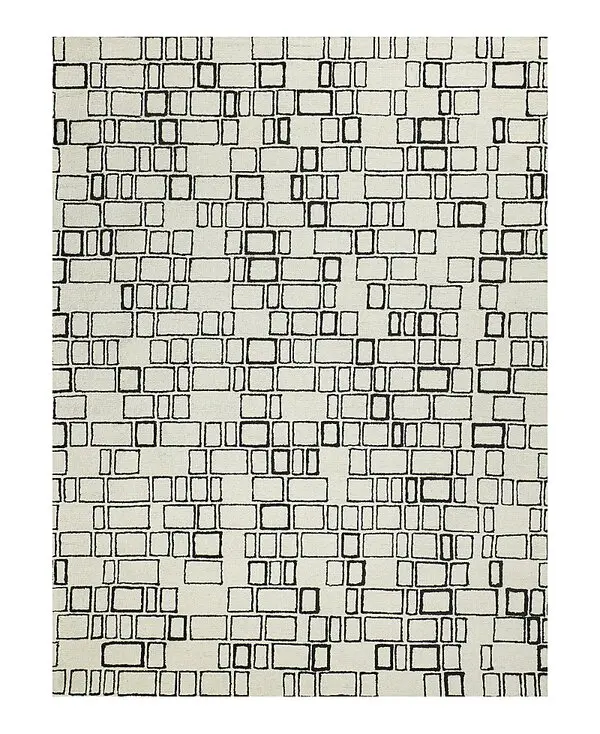 EXQUISITE RUGS Soho 7135 Area Rug, 6' X 9 - Ivory/black