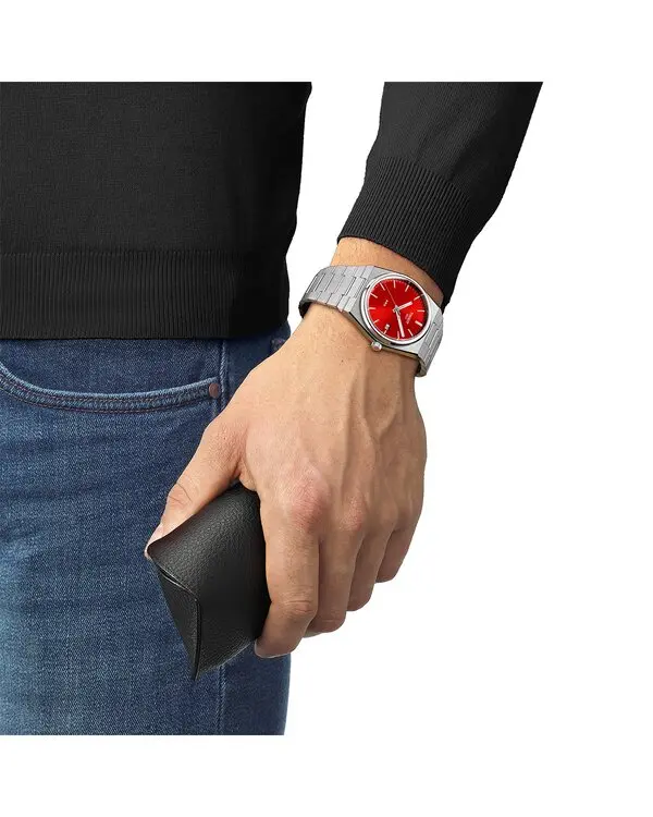 TISSOT Prx Watch 40mm - Red/silver