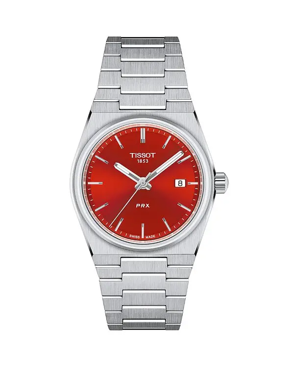 TISSOT Prx 35mm Watch - Red/silver