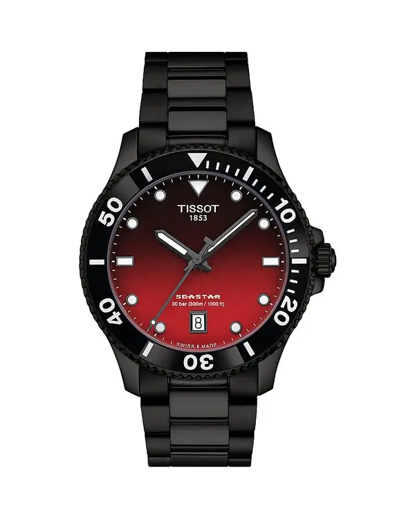 TISSOT Seastar 1000 40mm Watch - Red/black
